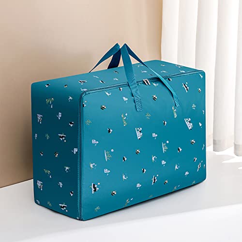 Clothes Storage Bags with Handle and Zipper Extra Large Travel Bag for Small Clothes Throw Pillows Quilts Fabric Storage Cubes Packing Cubes for Moving Traveling