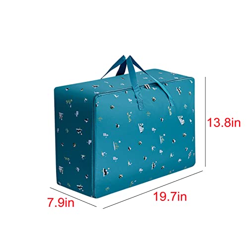 Clothes Storage Bags with Handle and Zipper Extra Large Travel Bag for Small Clothes Throw Pillows Quilts Fabric Storage Cubes Packing Cubes for Moving Traveling