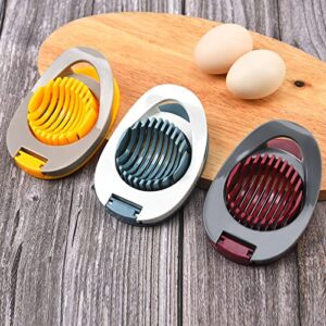 Egg Slicer for Hard Boiled Eggs, Egg Cutter Strawberry Slicer, Heavy Duty Stainless Steel Wire Egg Cutter for Hard Boiled Eggs/Soft Fruits/Butter/Mushroom by Meboltpan (Yellow)