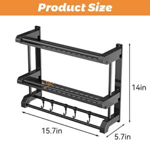 SZMWORID Shower Caddy Stainless Steel 2 Tier Shower Organizer Suitable for Storing Large Bottles of 22 Oz Shampoo Body Wash