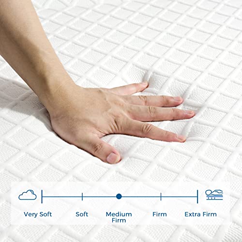 Inofia Folding Mattress 6 Inch, Queen Size Trifold Memory Foam Mattress with Soft Knitted Removable Cover for Pressure Relief, Medium Firm, Portable Folding Floor Mattress in a Box - 78”L x 58”W x 6”H