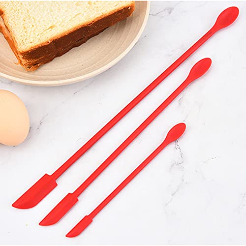 Mini Spatula Silicone, 6 PCS Jar Spatula Last Drop Small Spatulas, Reusable Double-ended Tiny Silicone Spoon Spatula for Kitchen and Beauty