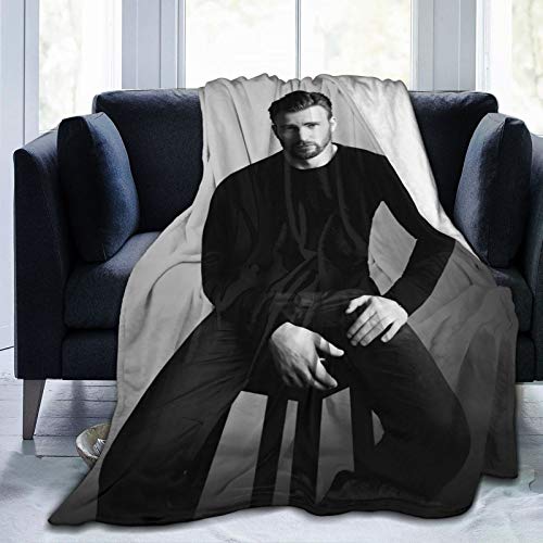 Chris Evans Soft and Comfortable Warm Fleece Blanket for Sofa, Bed, Office Knee pad,Bed car Camp Beach Blanket Throw Blankets (50"x40") … (60"x50")