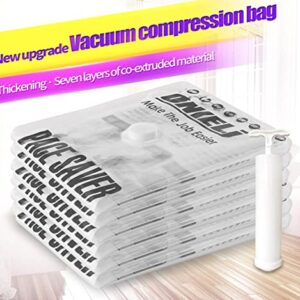 NOSENT Premium Vacuum Storage Bags 6 Pack,Space Saver Compression Bags with Travel Hand Pump,Vacuum Sealer Bags for Clothes, Comforters, Blankets, Bedding (Small 6 Pack)