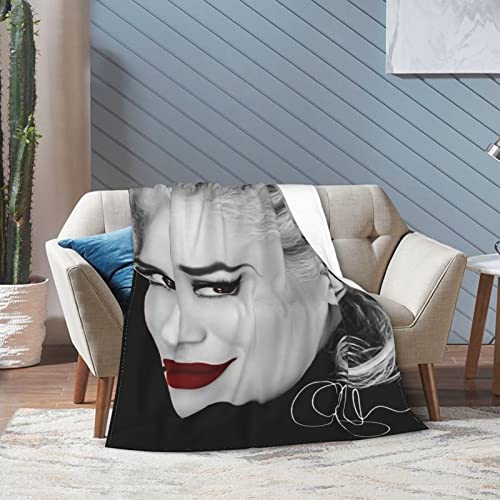 CHLGEAR Gwen Singer Stefani Throw Blanket Flannel Soft Cozy Blankets and Throws for Couch Sofa Bed Blankets for Adults Kids Music Lovers Gifts 60"x50"