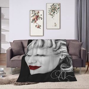 CHLGEAR Gwen Singer Stefani Throw Blanket Flannel Soft Cozy Blankets and Throws for Couch Sofa Bed Blankets for Adults Kids Music Lovers Gifts 60"x50"