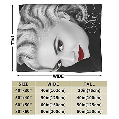 CHLGEAR Gwen Singer Stefani Throw Blanket Flannel Soft Cozy Blankets and Throws for Couch Sofa Bed Blankets for Adults Kids Music Lovers Gifts 60"x50"