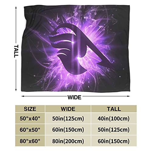 Fairy Tail Guild Symbol Illustratio Flannel Throw Blanket Fringe Lightweight Cozy Ultra Soft Couch Bed Sofa Chair for Kids Boys Girls Adults 50"X40"