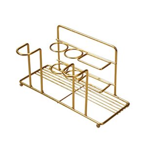 toothpaste holder shower toilet caddy gold basket wall mounted stand bathroom rack storage organizer shelf s size