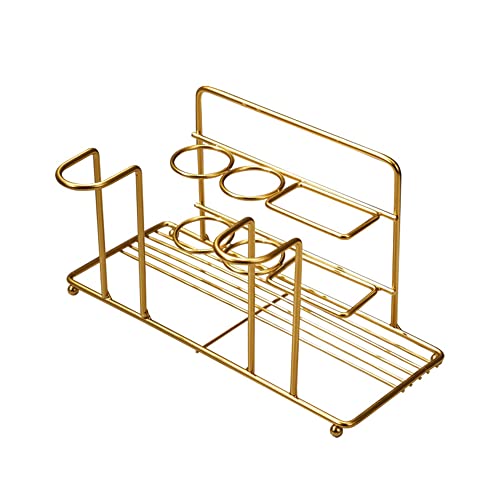 Toothpaste Holder Shower Toilet Caddy Gold Basket Wall Mounted Stand Bathroom Rack Storage Organizer Shelf S size