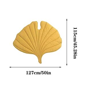 3D Leaves Shaped Pet Blanket,Cushion Household Dog Blanket or Cat Blanket, Warm and Soft, Plush Blankets for Bed Couch Sofa, Yellow, One-size