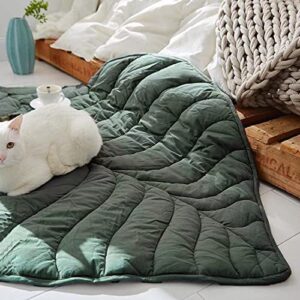 3D Leaves Shaped Pet Blanket,Cushion Household Dog Blanket or Cat Blanket, Warm and Soft, Plush Blankets for Bed Couch Sofa, Yellow, One-size