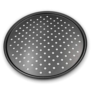 pizza pan for oven, 12 inch nonstick pizza pans, carbon steel pizza pan with holes, pizza baking pan for oven baking supplies, for home baking kitchen oven restaurant