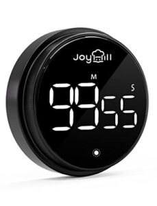 revolutionary digital kitchen timer: large led display, 3 volume levels, magnetic & portable - ideal for cooking, teaching, fitness, & more!(black)