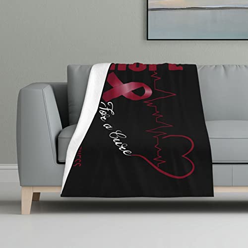 IMEEGIEN Hope for A Cure Sickle Cell Anemia Awareness Throw Blanket for Couch 32x48 Inch Soft Blankets Lightweight Warm Sofa Dorm Home Blanket Anti-Pilling Blanket