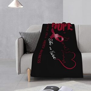 IMEEGIEN Hope for A Cure Sickle Cell Anemia Awareness Throw Blanket for Couch 32x48 Inch Soft Blankets Lightweight Warm Sofa Dorm Home Blanket Anti-Pilling Blanket