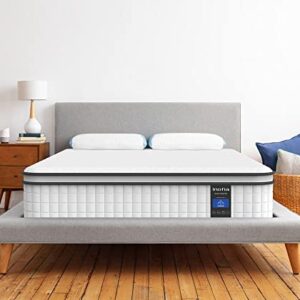 Inofia Full Size Mattress, 10 Inch Full Mattress in a Box, Hybrid Mattress Full Size with Responsive Memory Foam, Sleep Cooler with More Pressure Relief & Support