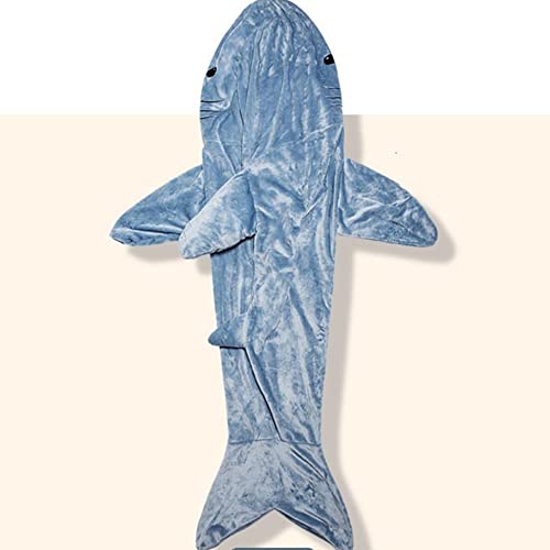 Shark Blanket Adult Wearable Blanket Super Soft Cozy Flannel Hoodie Blanket Shark Sleeping Bag Wearable Fleece Throw Blanket (M 67inX27.5in)