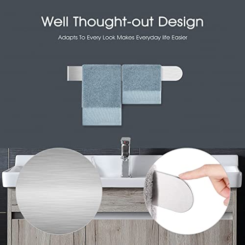 LUSUNGOLD Towel Rack,Command Damage Free Hand Towel Holder for Dry Towel/Wet Towel,Bathroom Hand Towel Holder,Washcloth Holder,Self Adhesive Towel Holder,Stainless Steel Towel Bar.