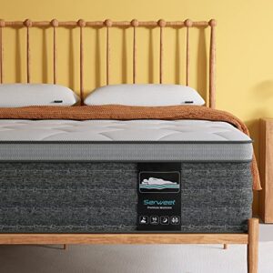 serweet 10 inch memory foam hybrid twin mattress - 5-zone pocket innersprings for motion isolation -heavier coils for durable support -medium firm -fiberglass-free -made in north america