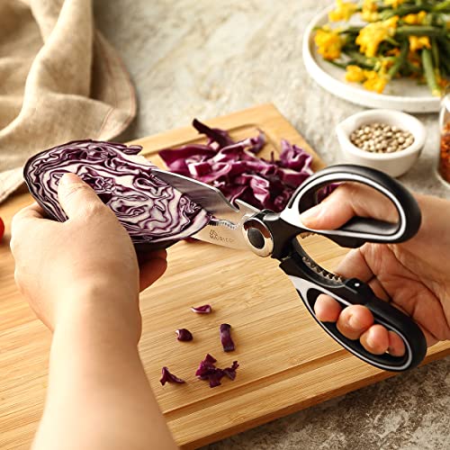 MAIRICO Ultra Sharp Premium Heavy Duty Kitchen Shears- Ultimate Heavy Duty Scissors for Cutting Chicken, Poultry, Fish, Meat and Poultry Bones