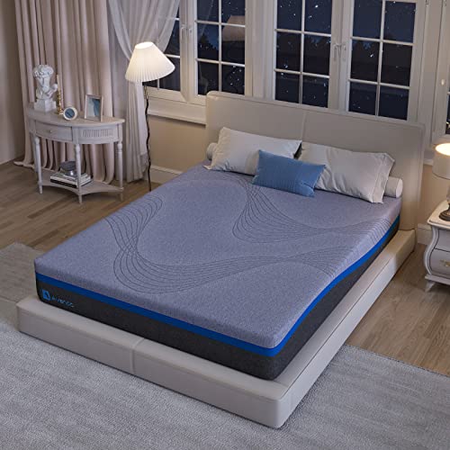 Avenco Queen Mattress, 10 Inch Queen Size Mattress in a Box with Gel Memory Foam & Breathable Cover for Cool Sleep, Pressure Relieving, Queen Bed Mattress Medium Firm Supportive, CertiPUR-US Certified