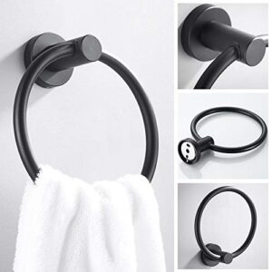 Maxforte Hand Towel Holder for Bathroom Hardware Set Heavy Duty Towel Racks Wall Mount Bathroom Décor Stainless Steel Matte Black