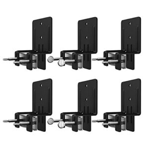 comasach 6 pcs non-slip mattress-gasket for bed-frame, anti-slip metal bed stoppers, mattress-retainer-bar fit for platform bed, ajustable mattress holder in place gripper, black