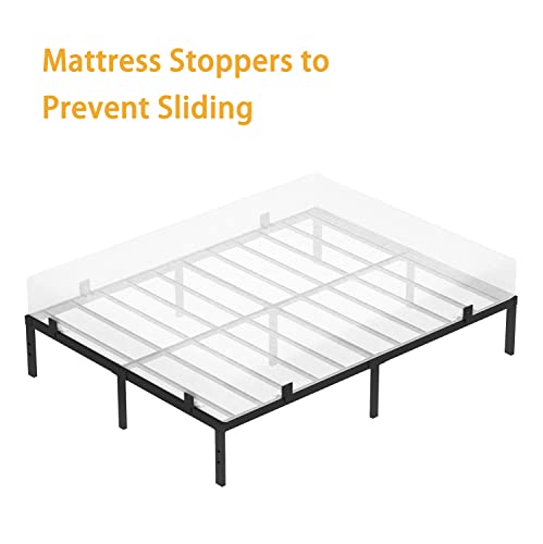 COMASACH 6 Pcs Non-Slip Mattress-Gasket for Bed-Frame, Anti-Slip Metal Bed Stoppers, Mattress-Retainer-Bar Fit for Platform Bed, Ajustable Mattress Holder in Place Gripper, Black