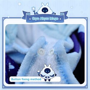 Xingqiu Cryo Abyss Mage Throw Blanket Genshin Impact Wearable Blankets and Game Monster Plush Doll, 95cm×155cm