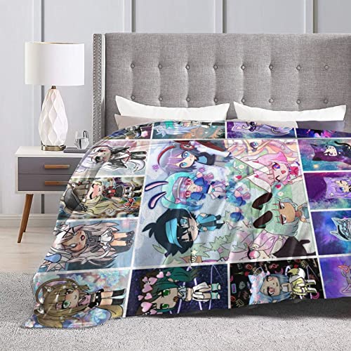 Gearbest Gacha Cartoon Game All Season Blanket Ultra Soft Throw Blanket Flannel Fleece, Warm Fuzzy Blanket for Kid Bed Couch Chair Living Room (1, 50"x40")