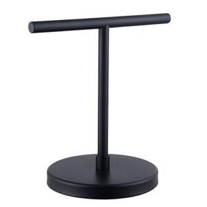 beigeewy sus 304 stainless steel hand towel holder tree rack modern free standing countertop towel ring, matte black