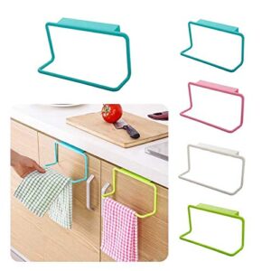 4 pcs towel rack hanging holder organizer | towel bar rack for kitchen bathroom | over the door cabinet cupboard hanger