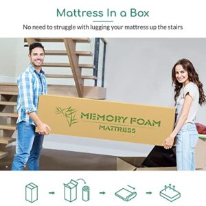 Twin Mattress, 6 Inch Memory Foam Mattress in a Box for Kids with Breathable Bamboo Cover, Medium Firm Gel Mattress for Bunk Bed, Trundle Bed, CertiPUR-US Certified, Made in USA