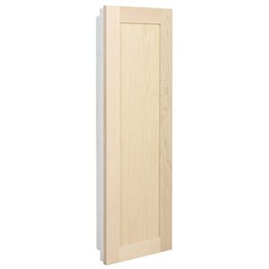 American Pride Fontana Single Medicine Cabinet with Unfinished Maple Door, 12" x 36", White