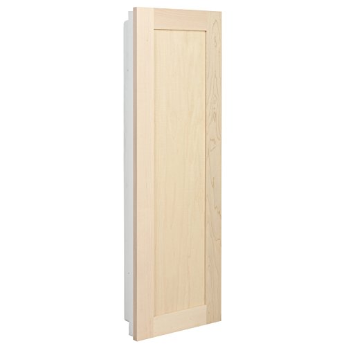 American Pride Fontana Single Medicine Cabinet with Unfinished Maple Door, 12" x 36", White