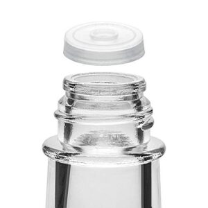 12 PCS 5 OZ Hot Sauce Bottles,WERTIOO Glass Bottle Clear Mini Liquor Bottles Small Wine Bottles with Airtight Plastic Screw Cap Shrink Capsule