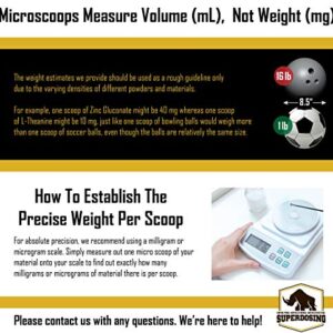 BPA-Free, Versatile Micro Scoop Variety 3pk. Get 1 of Each Size 6-10mg, 10-15mg, And 25-30 Milligrams Measuring Spoons. Mess-Free Nootropic Supplement Powder Measurement. Best Value Capsule Spoons!