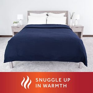 Sunbeam Royal Ultra Admiral Blue Heated Blanket - Twin