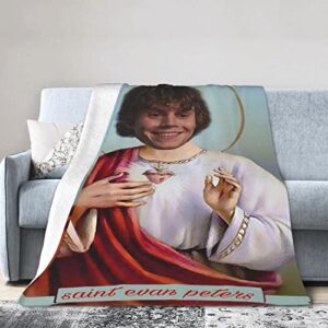 MEROHORO Evan Peters Blanket (3 Sizes), Warm, Lightweight & Cozy, Super Soft & Comfy Flannel Blanket, Fleece Blanket, Microfiber Anti-Pilling Plush Blanket for Couch, Bed, Sofa, 80"x60"