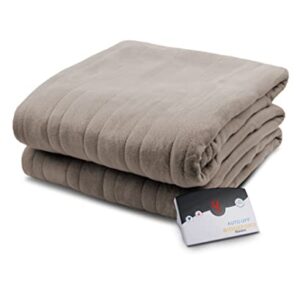 Biddeford Blankets Comfort Knit Electric Heated Blanket with Digital Controller, Full, Fawn