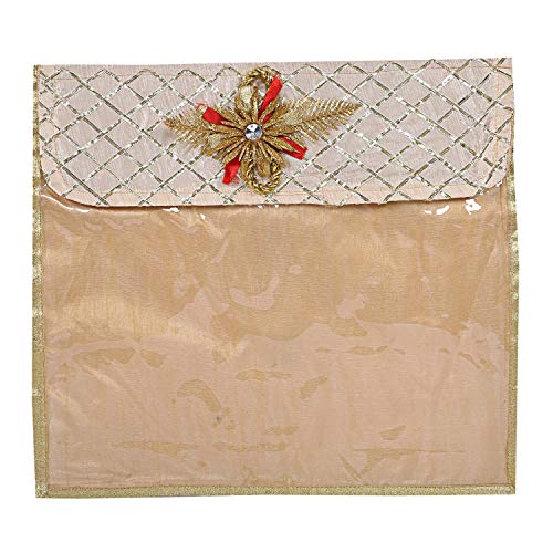 Kuber Industries Silk 6 Pieces Single Packing Saree Cover (Gold), CTKTC10232