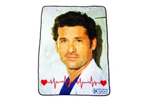 greys anatomy mcdreamy fleece blanket | 45 x 60 inch soft throw blanket