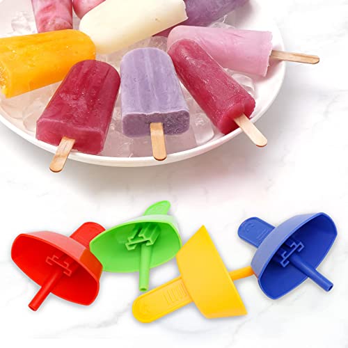 4pcs Drip Free Popsicle Holder - Popsicle Holders for Kids Mess Free Frozen Treats Holder with Straw