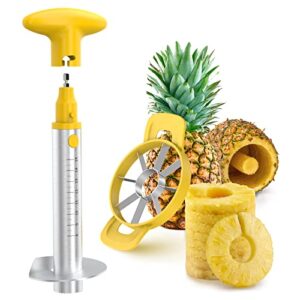 sz lingke pineapple corer and slicer tool, [upgraded, electric & manual] stainless steel pineapple cutter for easy core removal and slicing, durable pineapple slicer with electric drill accessory