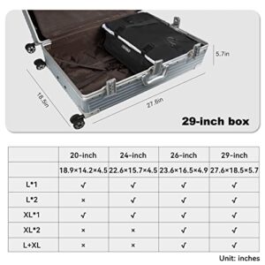 TABITORA Portable Hanging Travel Shelves Bag Packing Cube Organizer Suitcase Storage Large Capacity Black XL