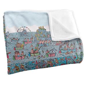 Trevco Wheres Waldo Sea Me Silky Touch Super Soft Throw Blanket 36" x 58"