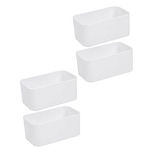 upkoch 4pcs wall storage box makeup organizer case self adhesive media box kitchen adhesive box wall mounted shelves bathroom shower shelf wall-mounted storage case makeup organizer stand