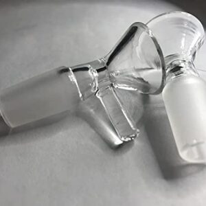 14M-M, Bowl Funnel Body Glass Funnel, Transparent Bowl Funnel 4PCS