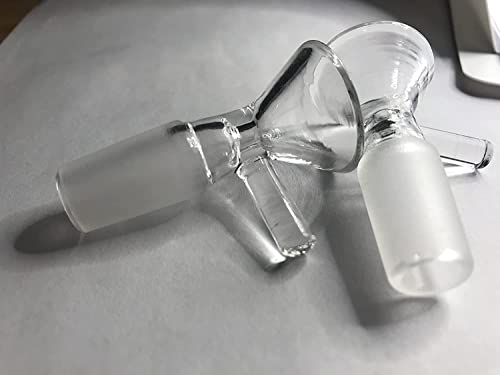 14M-M, Bowl Funnel Body Glass Funnel, Transparent Bowl Funnel 4PCS